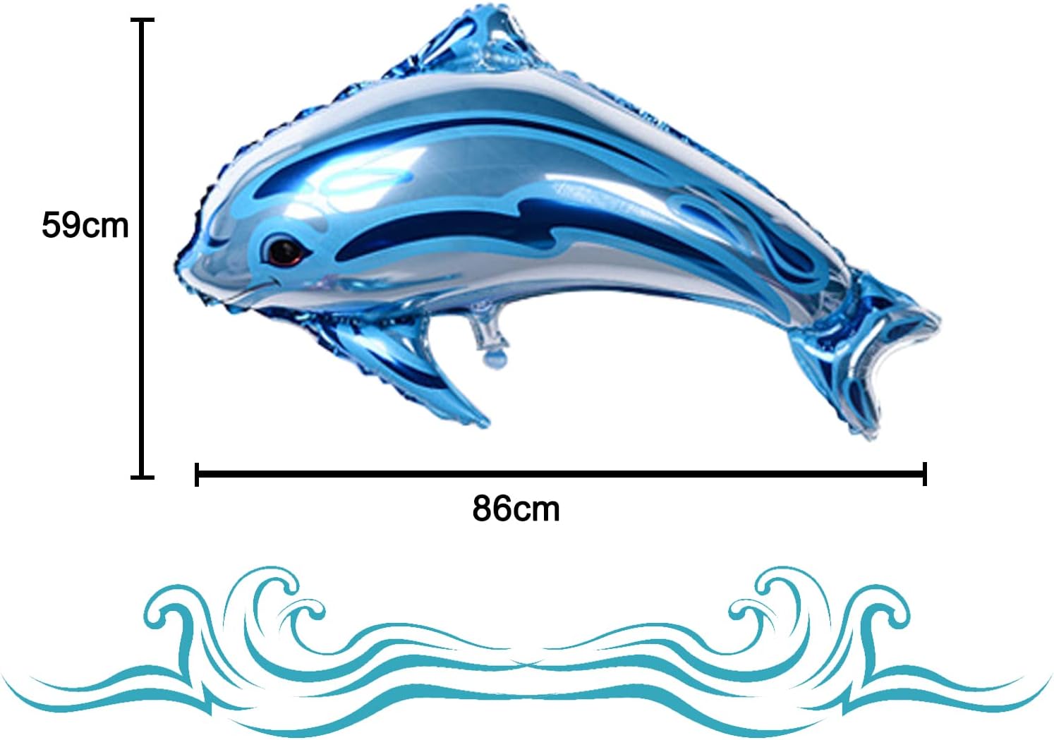 COLOURBOW 2Pcs Dolphin Balloons Blue Birthday Balloons Under the Sea ...