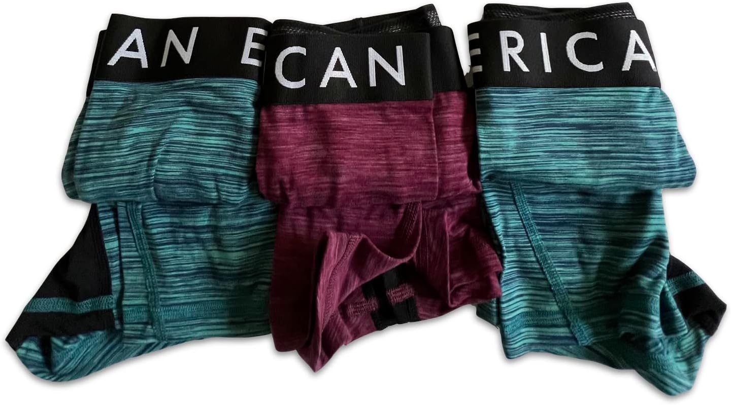 AE American-Eagle Men's 6" Flex Boxer Brief 3-Pack Horizontal Fly AEO ...