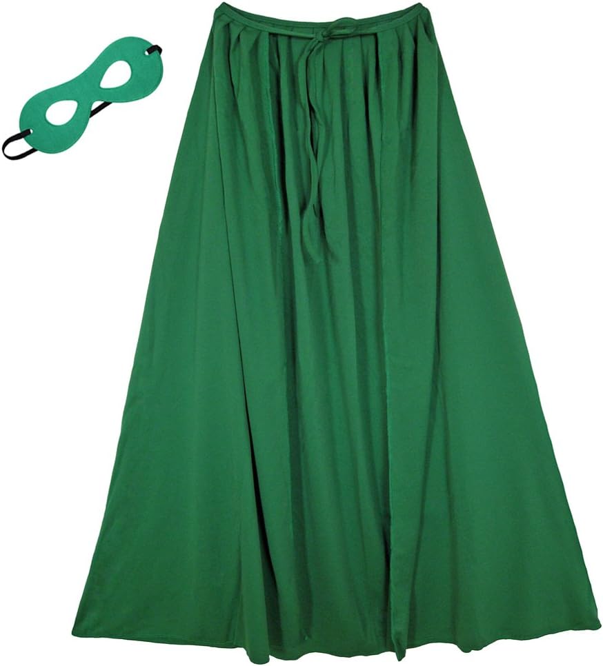 Amazon.com: SeasonsTrading 28" Green Superhero Cape & Mask Costume Set ...