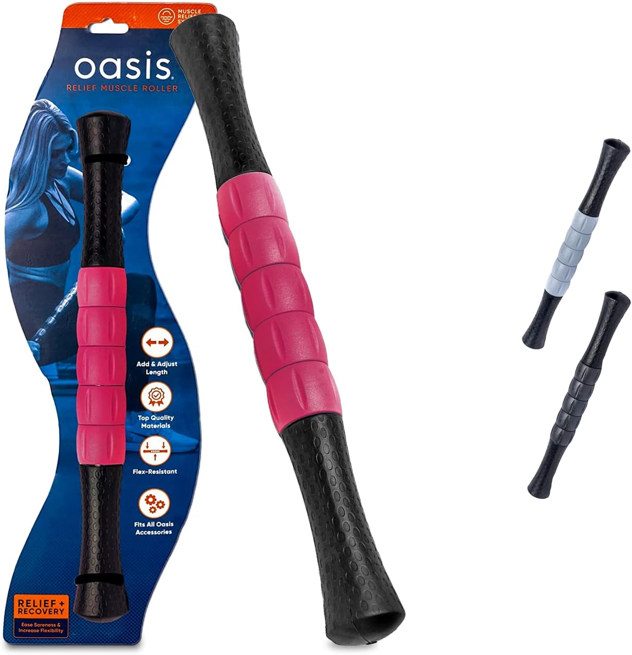 Amazon.com: OASIS Massage Roller Stick - 14 Inches Muscle Roller for ...