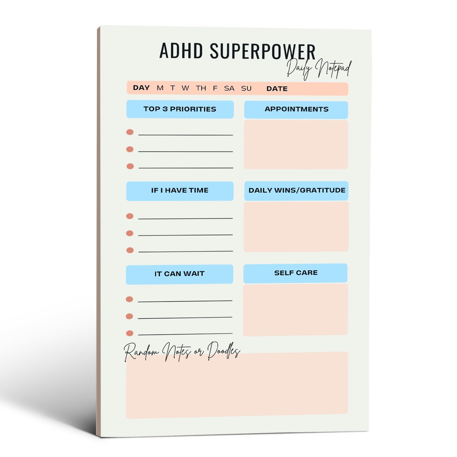 Amazon.com : Noteworthy Designs ADHD Superpower Daily to Do List ...