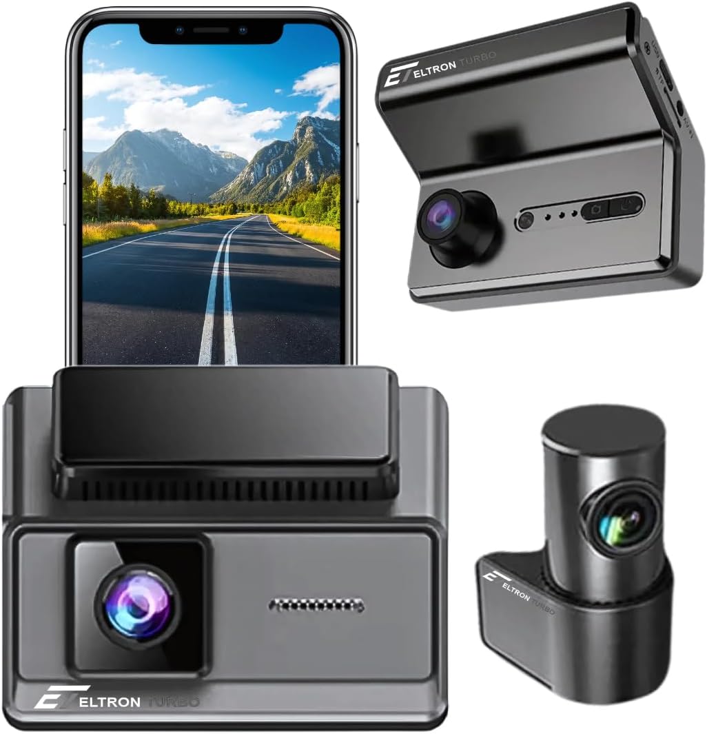 Eltron Turbo Dash Cam Q7-3 Camera 4K Ultra HD, Front, Rear, & Interior ...