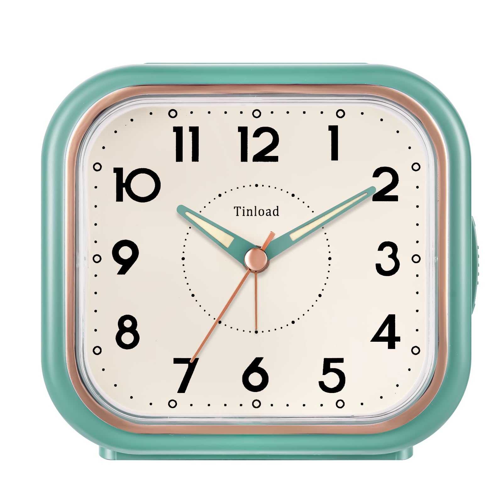 Amazon.com: 4.5" Vintage Retro Analog Alarm Clock, Super Silent Non ...
