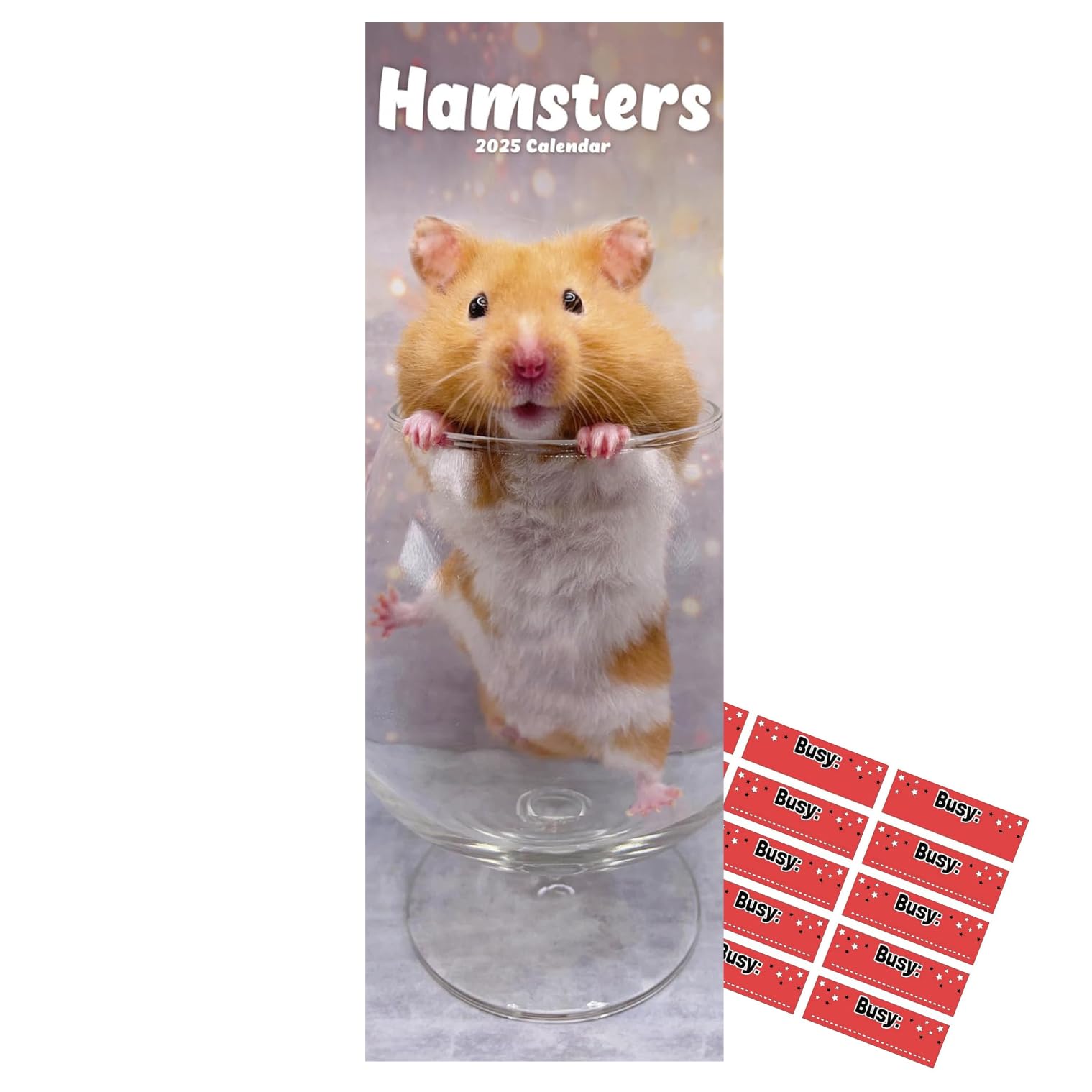 Hamsters Slim Calendar 2025 | Slimline Calendar | 12 Month Wall ...