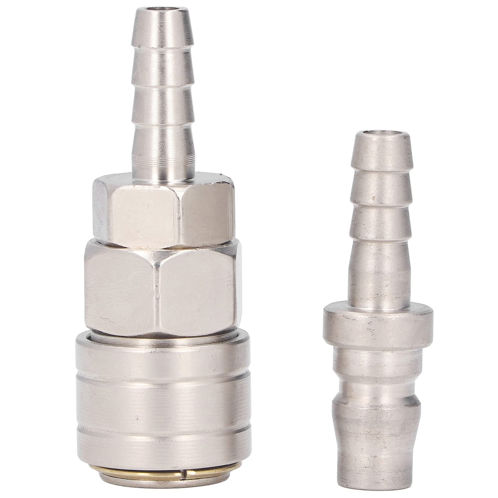 Air Coupler Air Hose Fittings Plated Stainless Steel Self Locking Quick ...