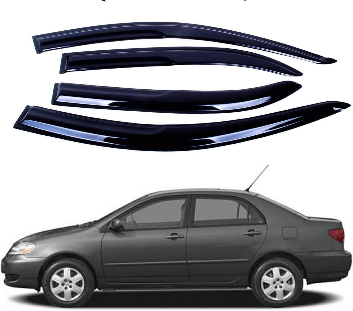 Amazon.com: Sunwei Fits for Toyota Corolla 2003-2008 Side Window Vent ...