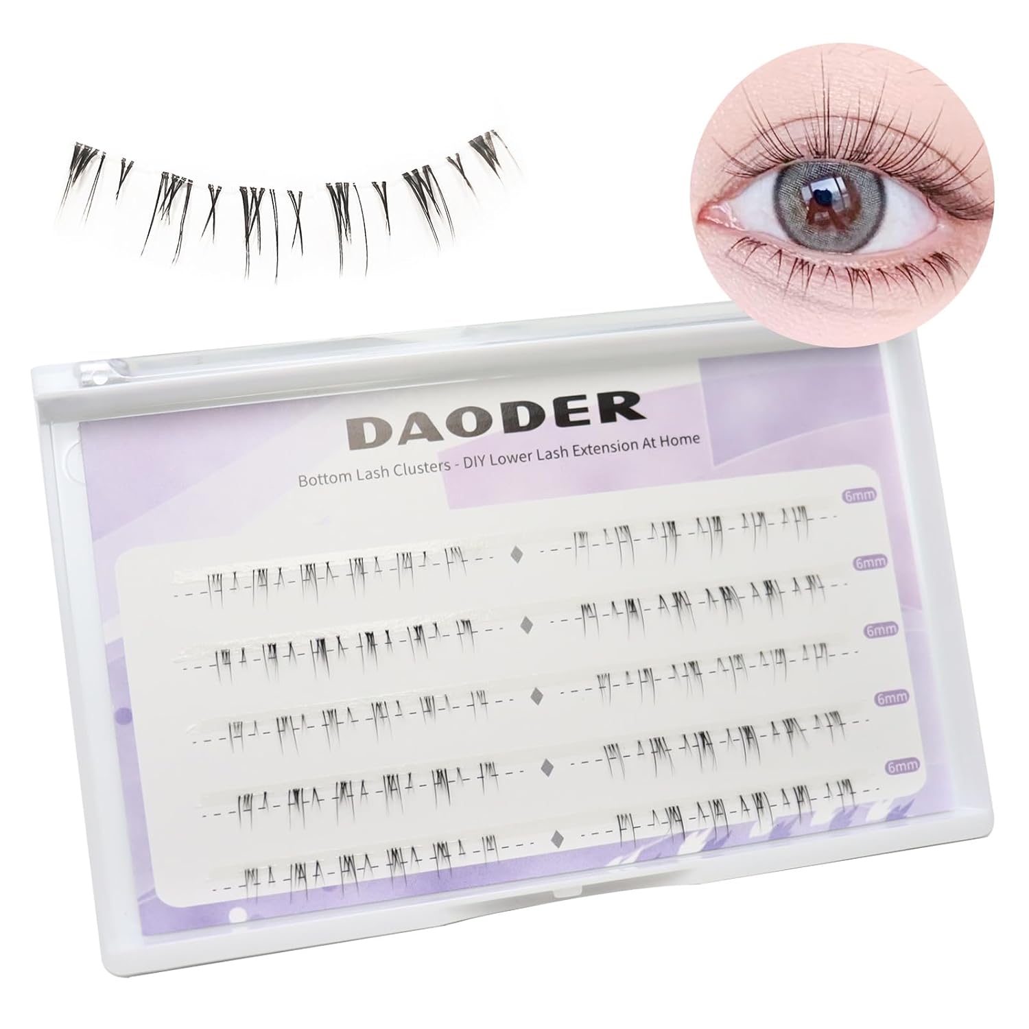 Amazon.com: Bottom Lash Extension DIY Lash Clusters DAODER Lower ...