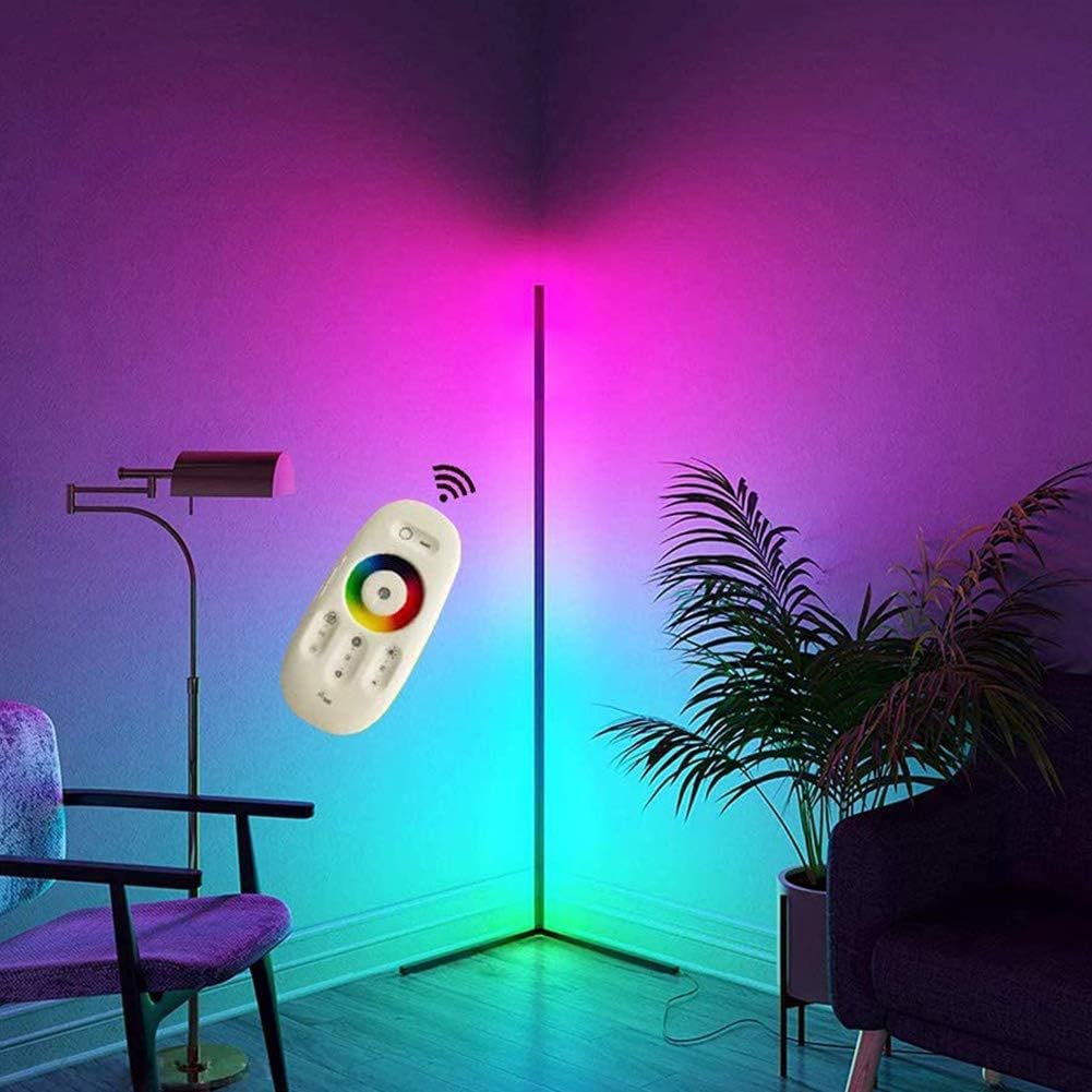 Buy PROSFIA RGB Corner Floor Lamp, LED Modern Floor Lamp with Remote ...