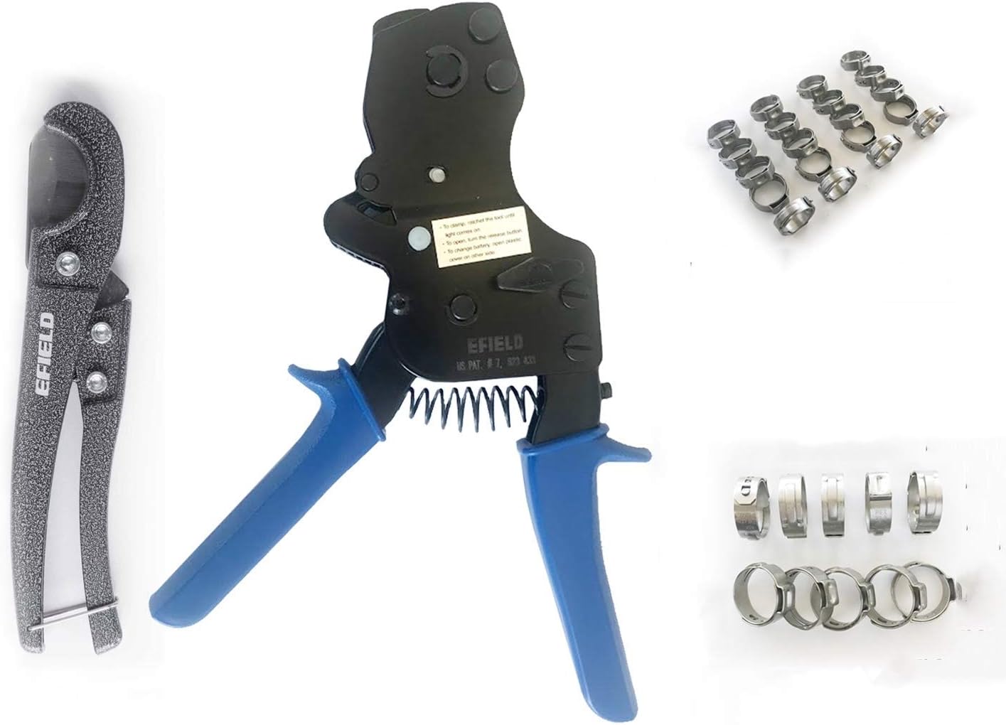 Ratchet Clamp Cinch Tool for 3/8 in. to 1 in., One-Hand Operation, w ...