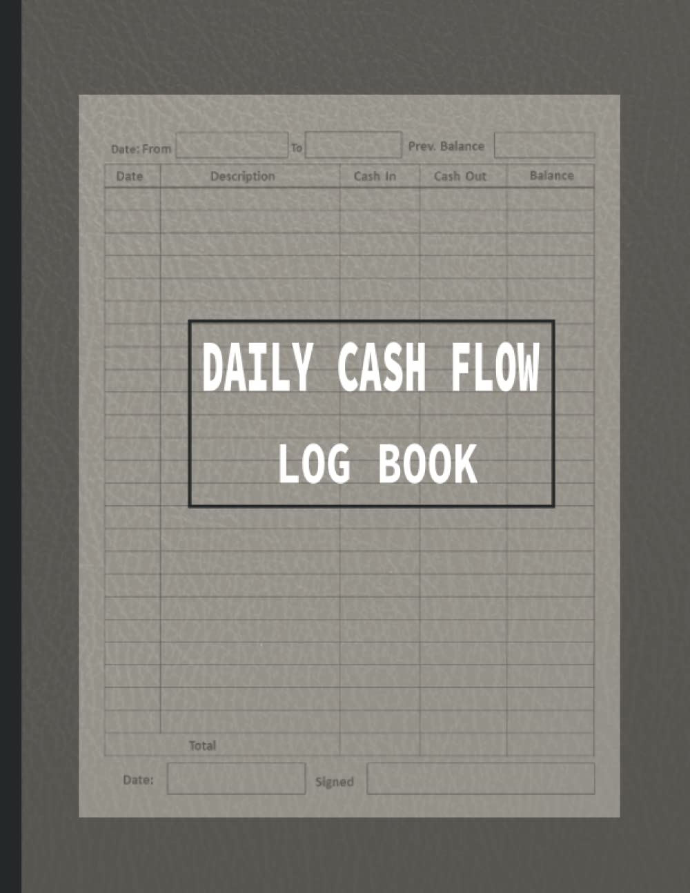 Buy Daily Cash Flow Log Book: petty cash ledger book | petty cash log ...