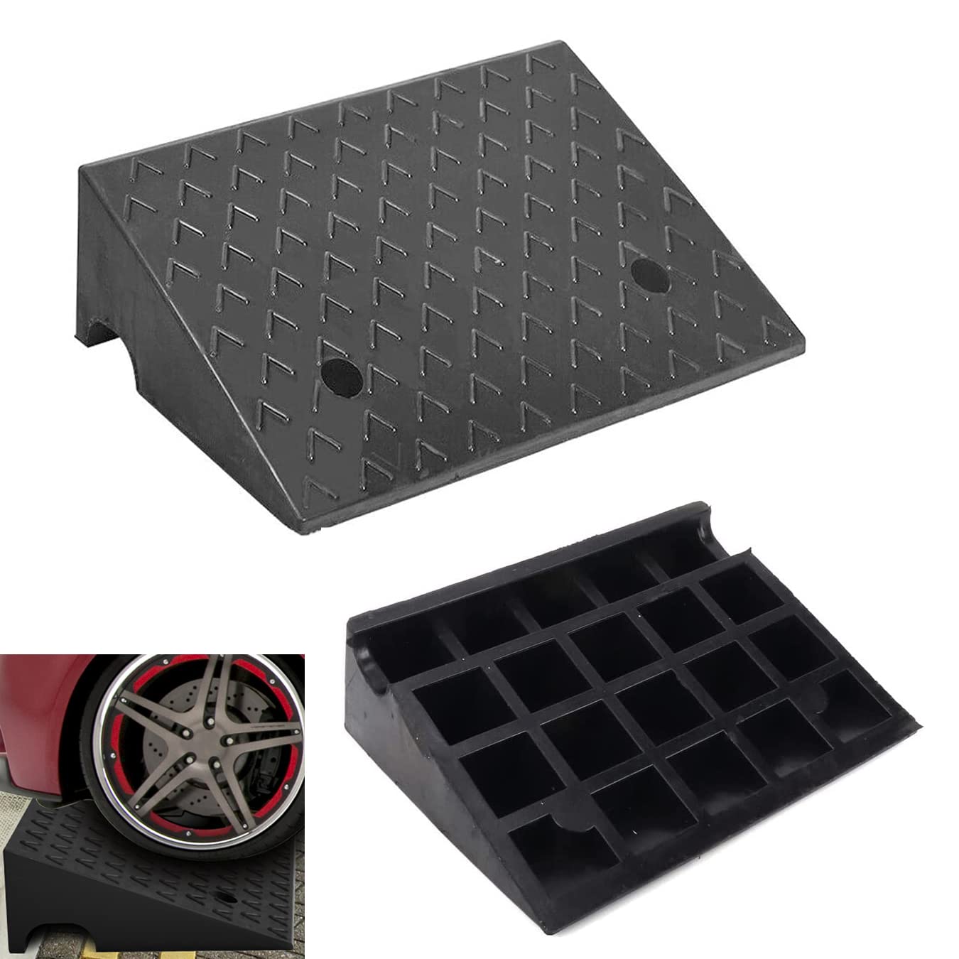 Buy Kerb ramp, non-slip rubber plastic ramp, threshold ramp, kerb edges ...