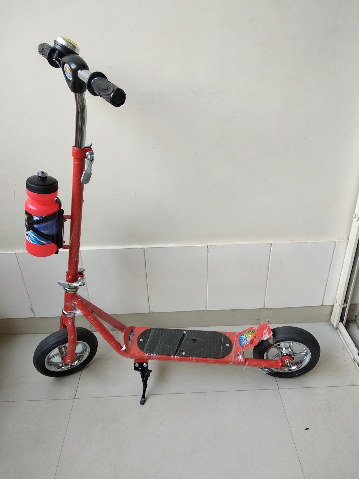 NHR 2 Wheel Power Ranger Scooter with Sipper, Bell, Side Stand and ...