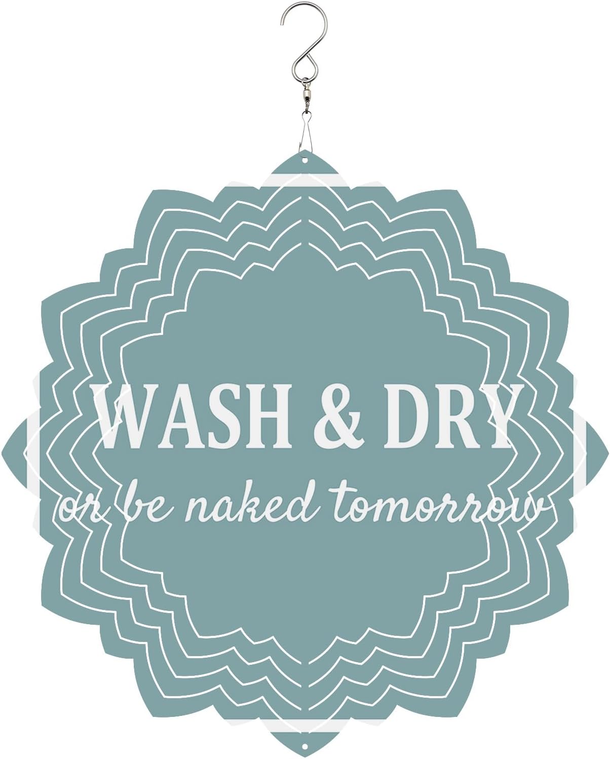 Amazon.com: Hanging Wind Spinners Outdoor Wash Dry Sign Blue Background ...