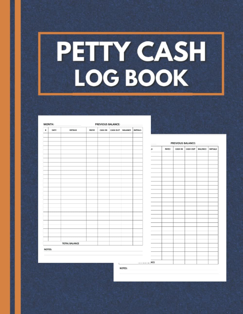 Petty Cash Book: Daily Cash Flow Log Book For Small Business Accounting ...