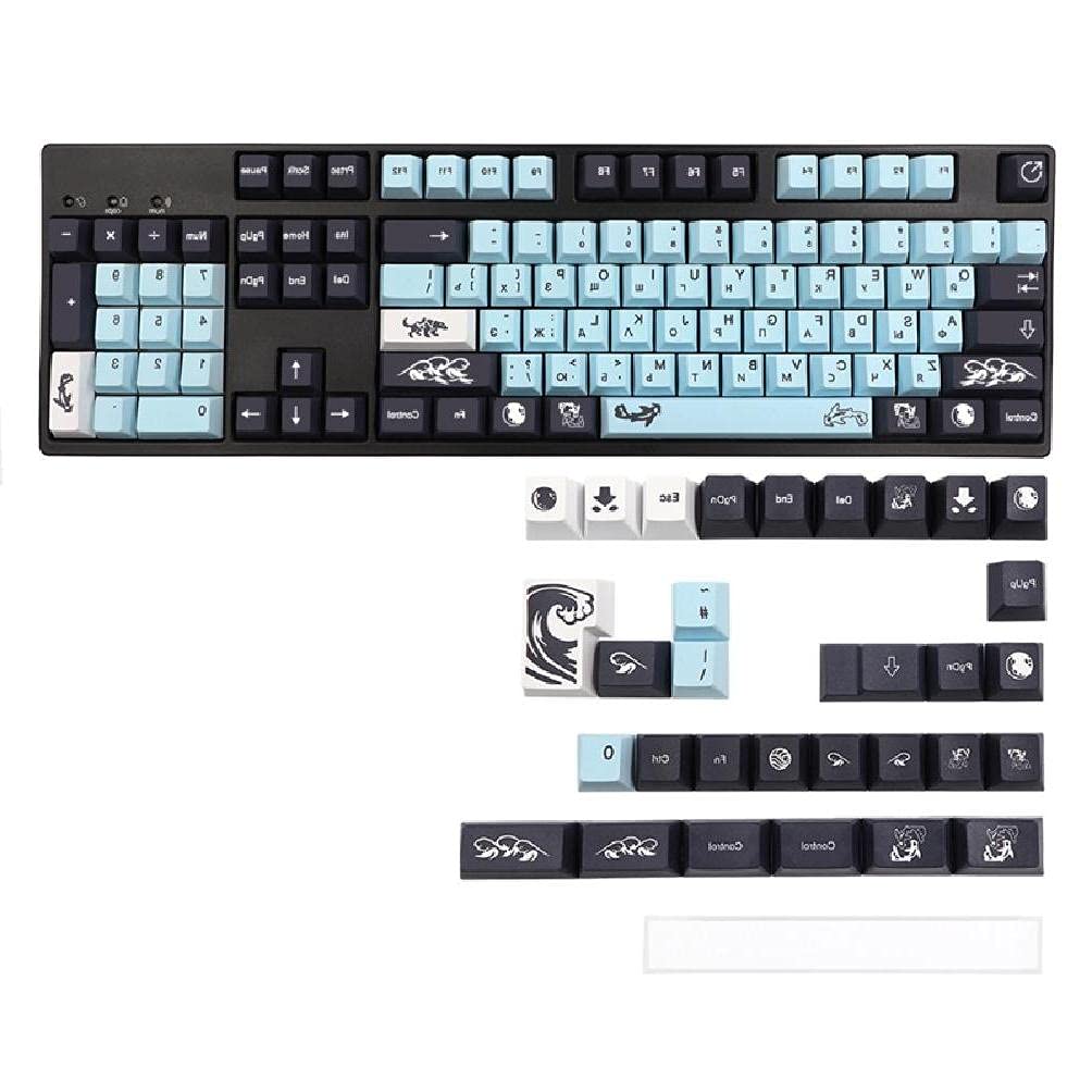 Buy 136 Keys/Set Cherry Profile Custom MIZU Iso Keys Keycaps PBT Dye ...