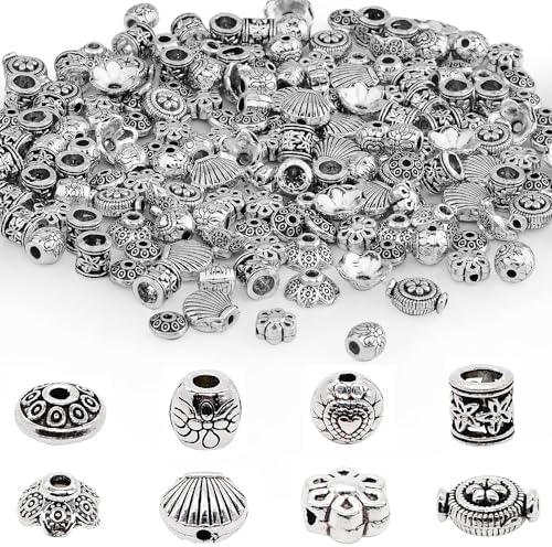 Amazon.com: SUNNYCLUE 1 Box 240Pcs 12 Styles 6mm Spacer Beads Tibetan ...