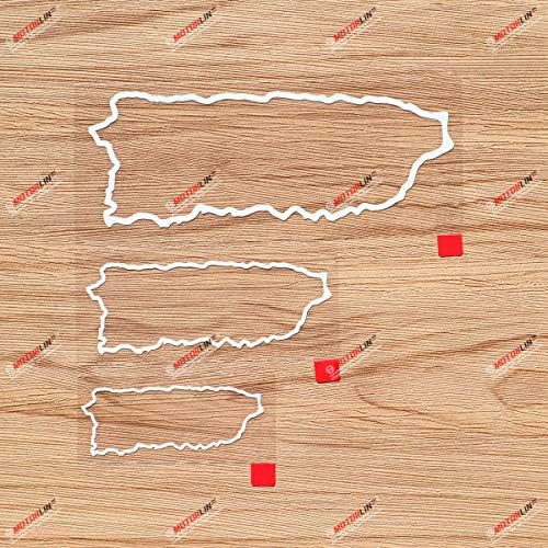 Amazon.com - (2) 4'' Puerto Rico Flag Map Outline PR Decal Sticker Car ...