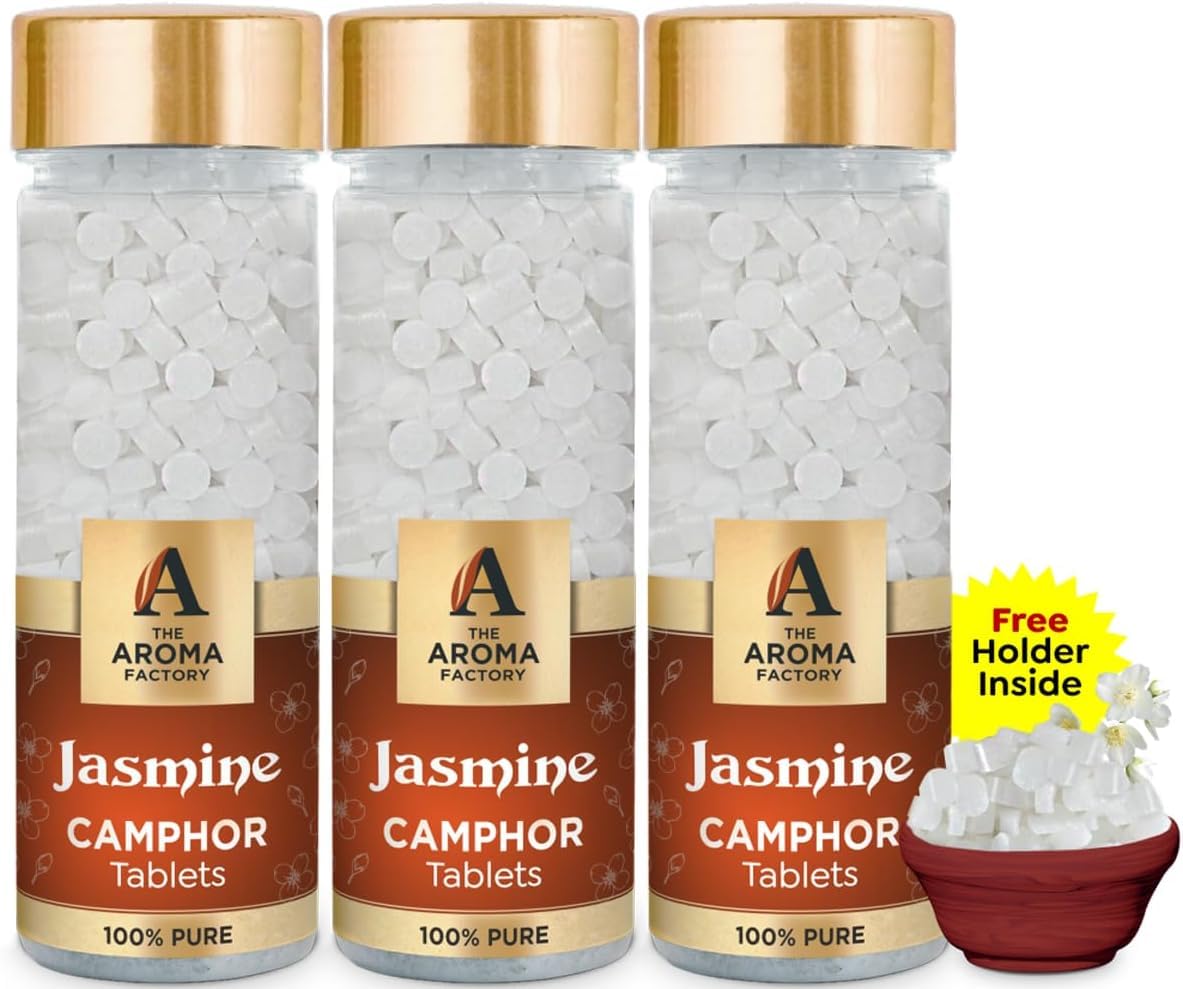 The Aroma Factory Pure Camphor Tablets, Jasmine, Zero Residue Kapoor ...