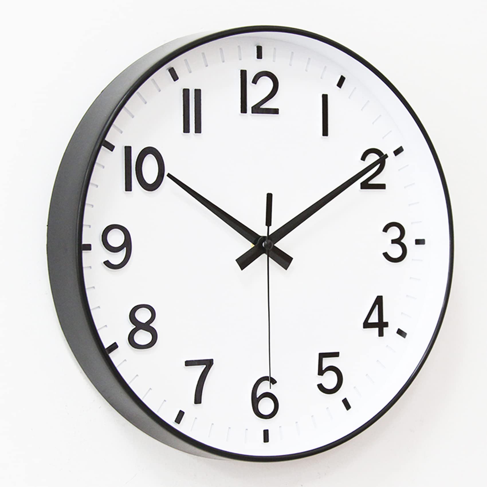 HZDHCLH White Wall Clocks Battery Operated,12 inch Silent Non Ticking Modern Wall Clock for ...