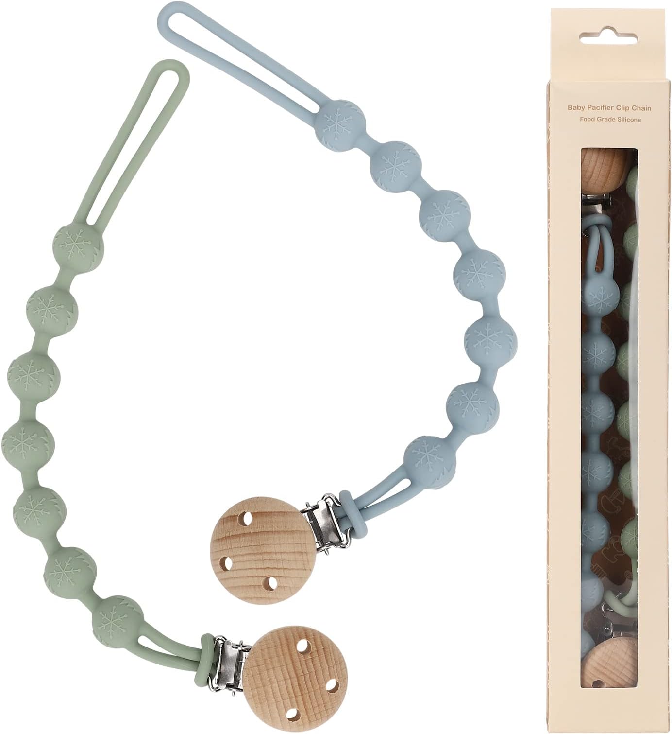 Amazon.com : Pacifier Clips for Baby Boys Girl - 100% Food Grade ...