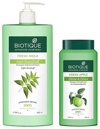 Buy Biotique Bio Neem Margosa Anti Dandruff Shampoo and Conditioner ...