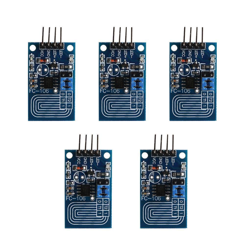 ASHATA 5pcs Capacitive Touch Dimmer Stepless Dimming PWM Control Panel ...
