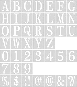 Amazon.co.jp: 43 Pieces 3 Inch Letter and Number Templates Reusable ...