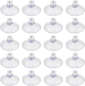 Amazon.com: 20pcs Suction Cup Glass Suction Pads, 41mm Clear PVC ...