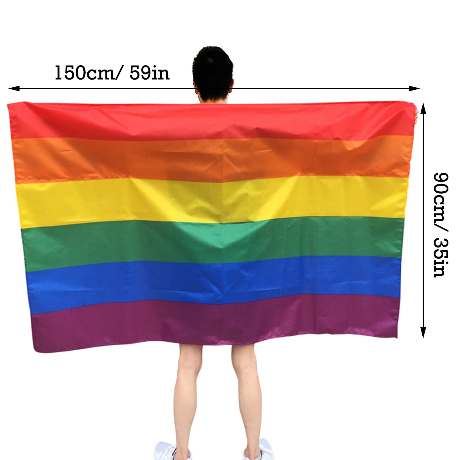 Snapklik.com : ORHA Rainbow Flag Cloak Costume Pride Day Flag Cape 59 ...