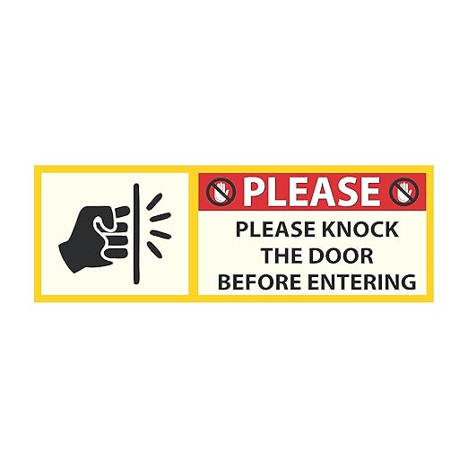 Anne Print Solutions® Please Knock The Door Before Entering Stickers ...