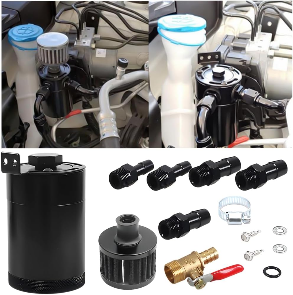 Amazon.com: AUCELI Car Oil Catch Can Kit, Automotive Aluminum Baffled ...