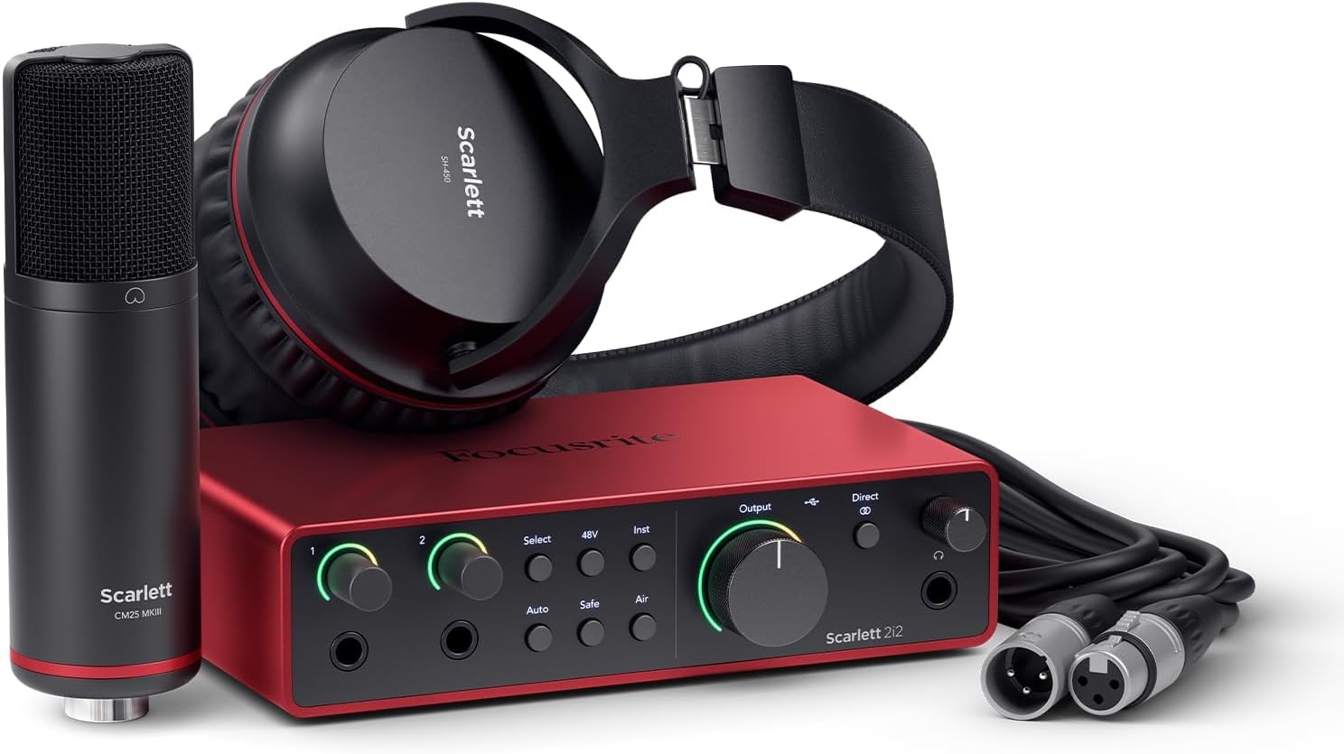 Focusrite Scarlett 2i2 Studio 4th Gen USB Audio Interface Bundle for ...