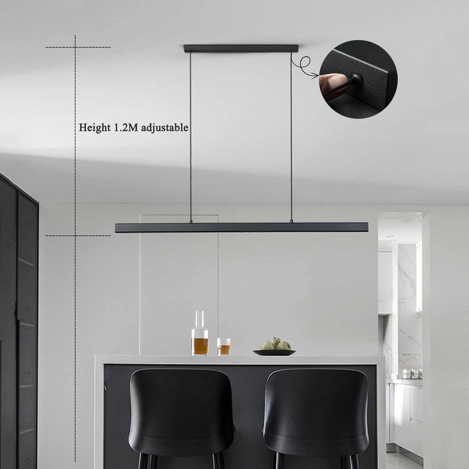 Black Linear Office Lighting