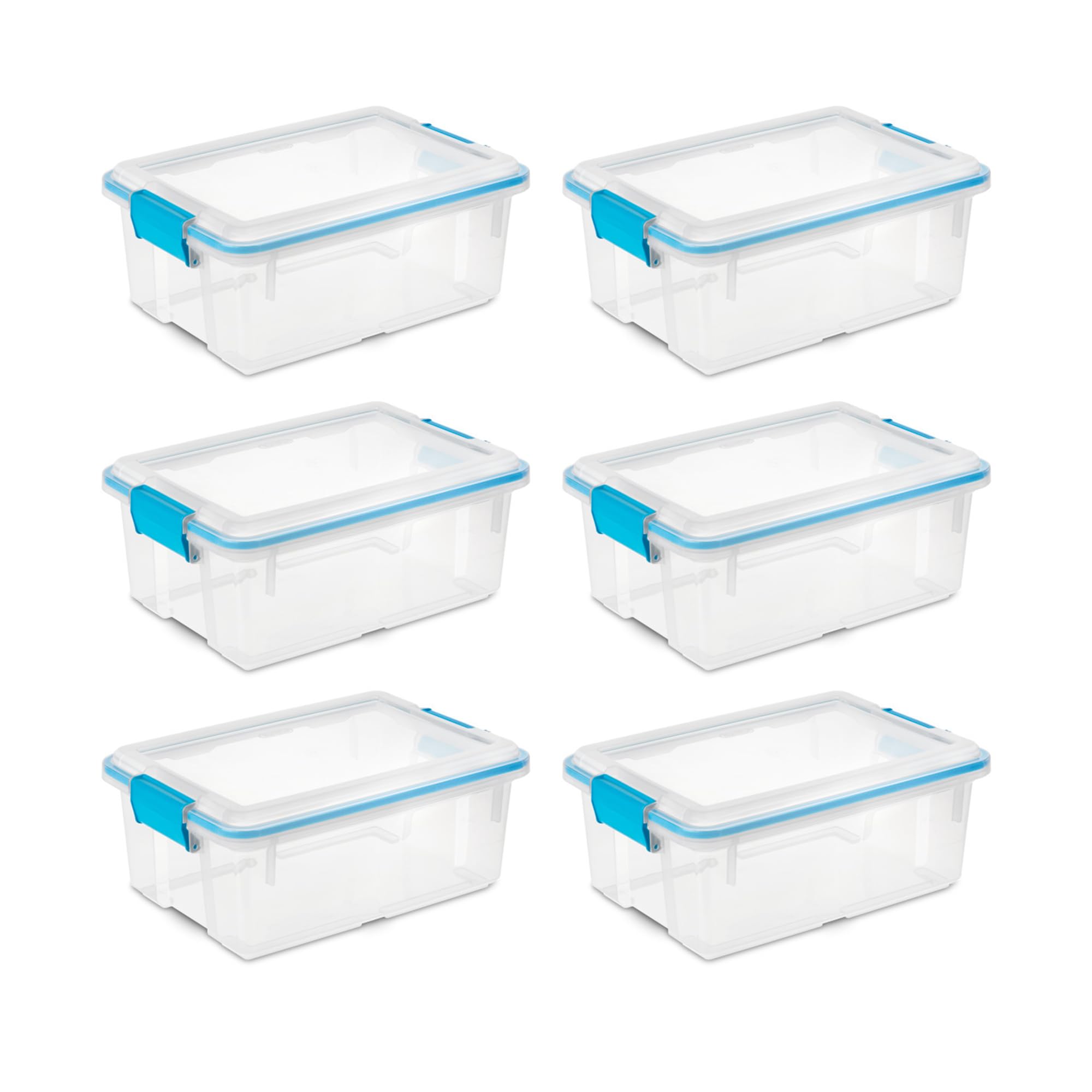 Snapklik.com : Sterilite 6-Pack Gasket Box, Plastic Storage Bins