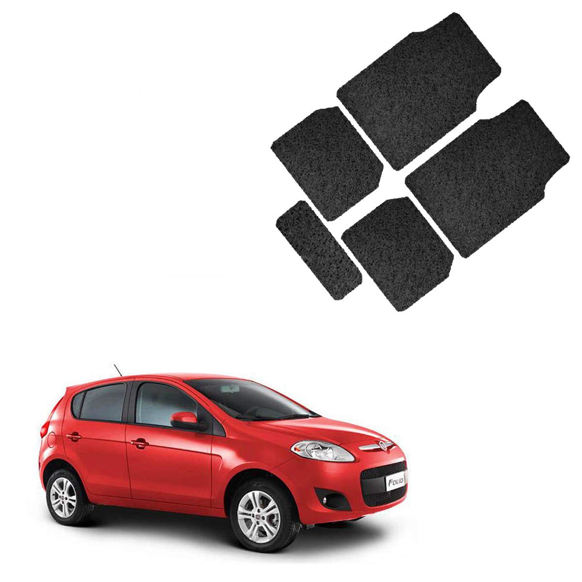 Shoolin 5pc Rubber Grass Floor Mats Universal Fit Front & Rear Car Mat ...