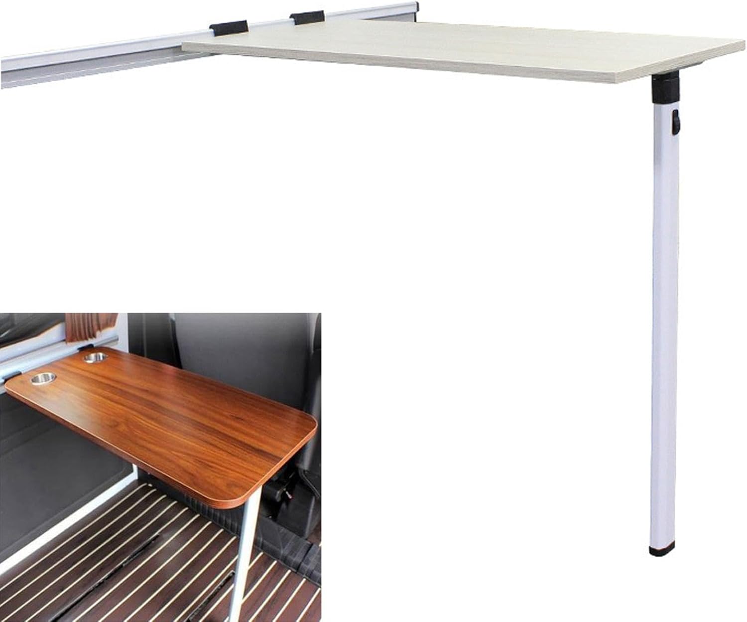 NIKSHI RV-Klapptischbein mit Gleitschiene für Wohnmobile, Wohnwagen ...