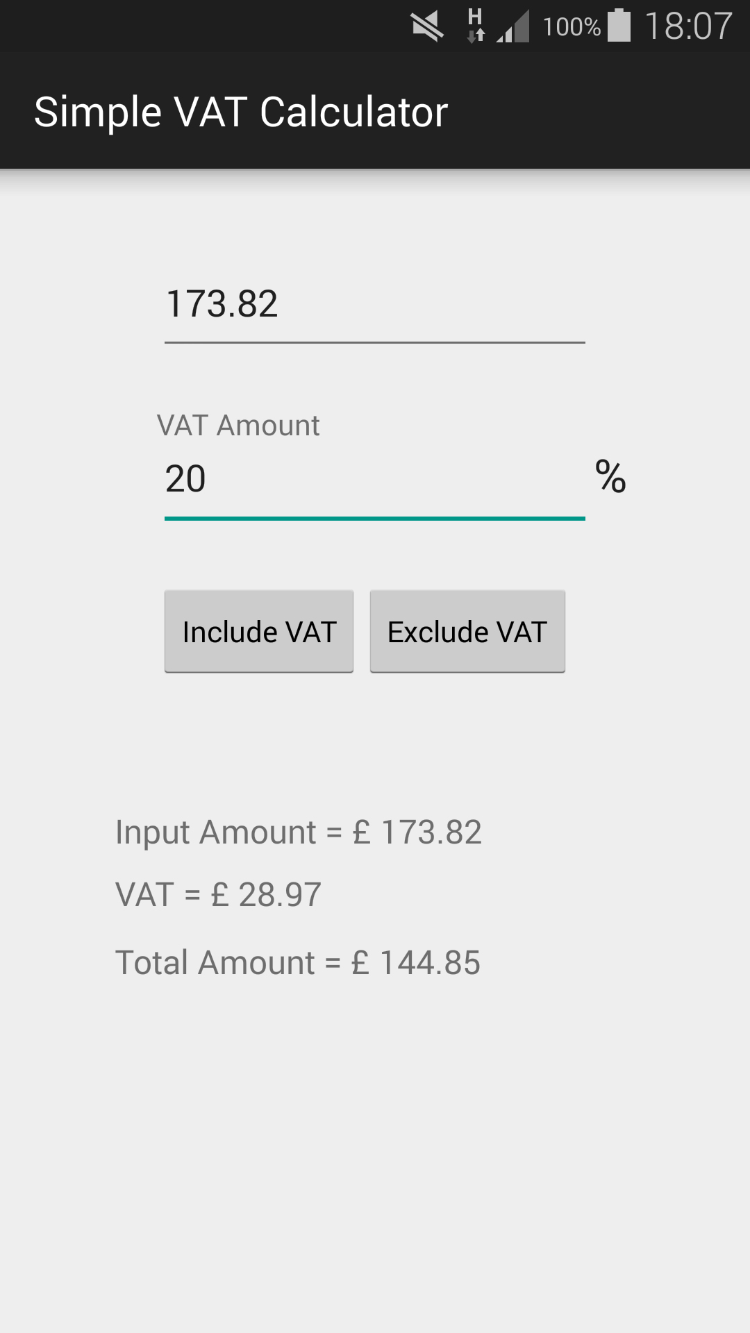Simple VAT Calculator - App on Amazon Appstore