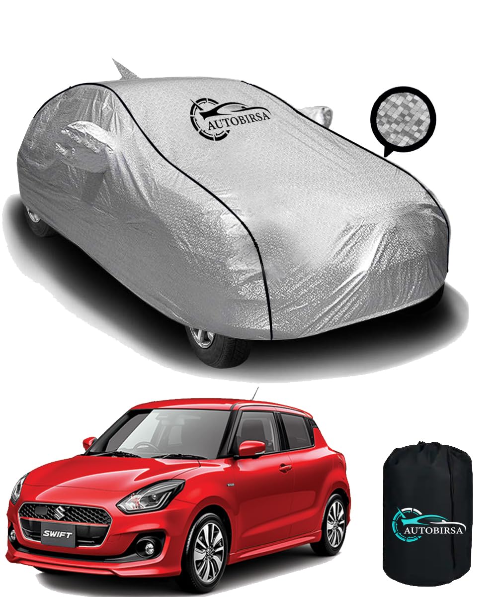 AUTOBIRSA Waterproof Car Body Cover for Maruti New Swift with Mirror ...