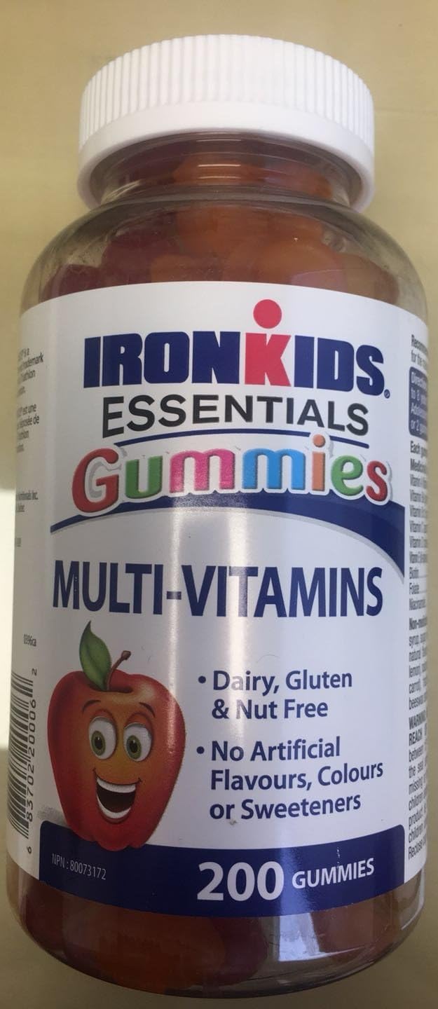 Amazon.com: IronKids Essentials Gummies Multi-Vitamins, 200 Gummies ...
