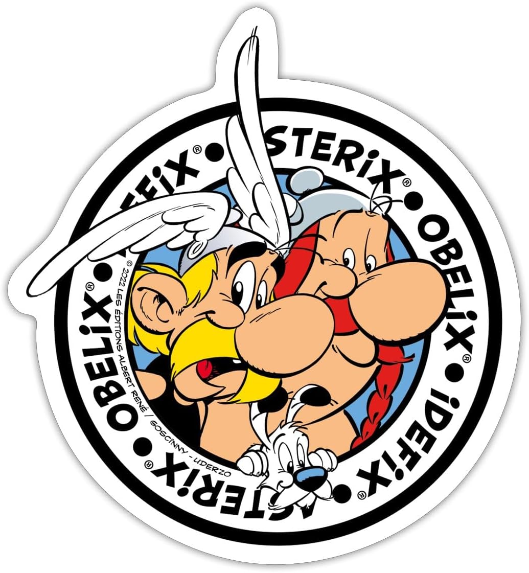 Spreadshirt Astérix & Obélix Á l'Aventure Avec Idéfix Autocollant ...