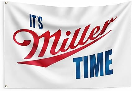 Amazon.com : Yeboefir Miller Time Flag 3x5FT Funny Cool Miller Lite ...