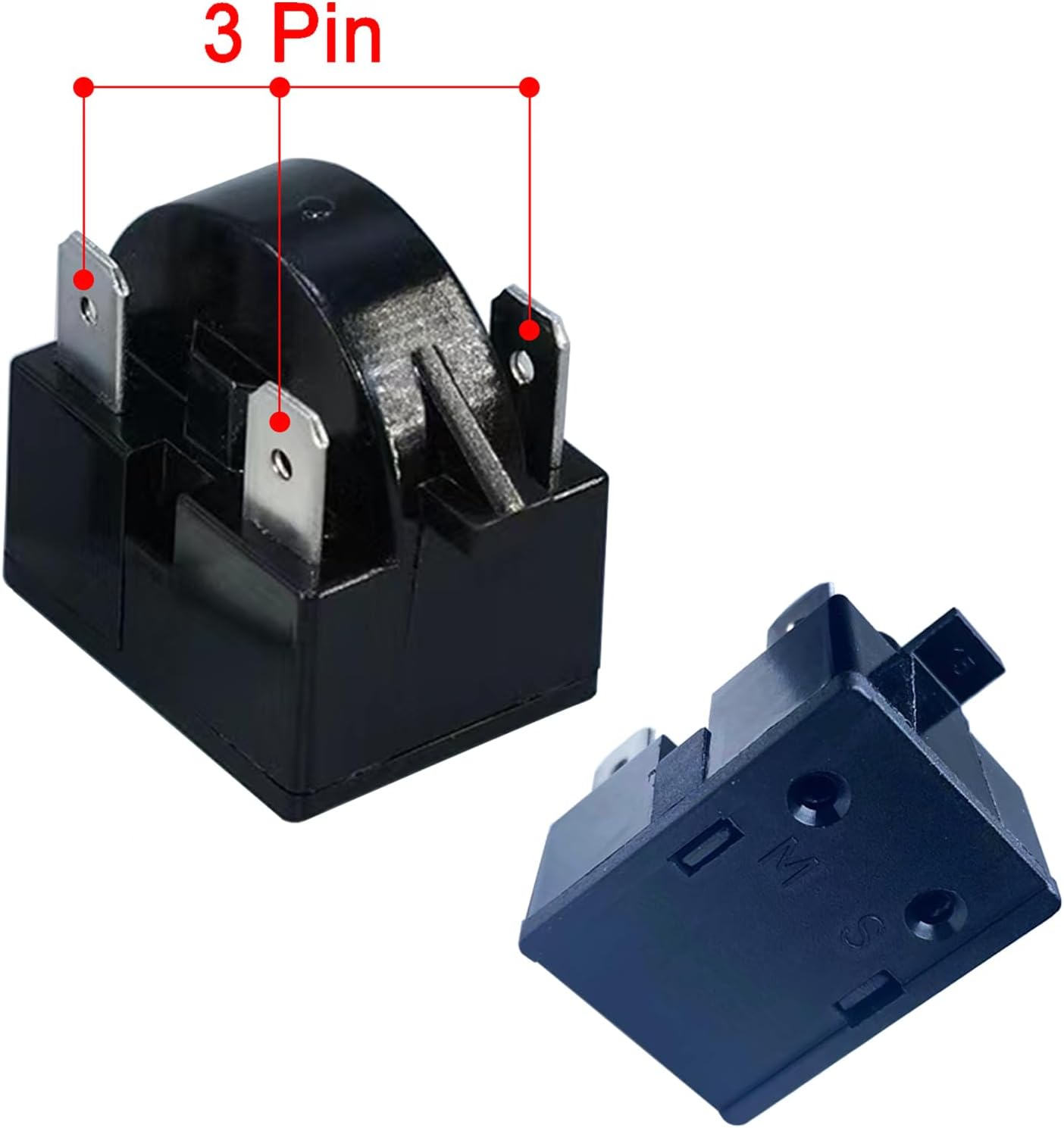 JTEYINH Compresor 4.7 Ohm 3-Pin PTC StarterStart Relay y Kit de ...