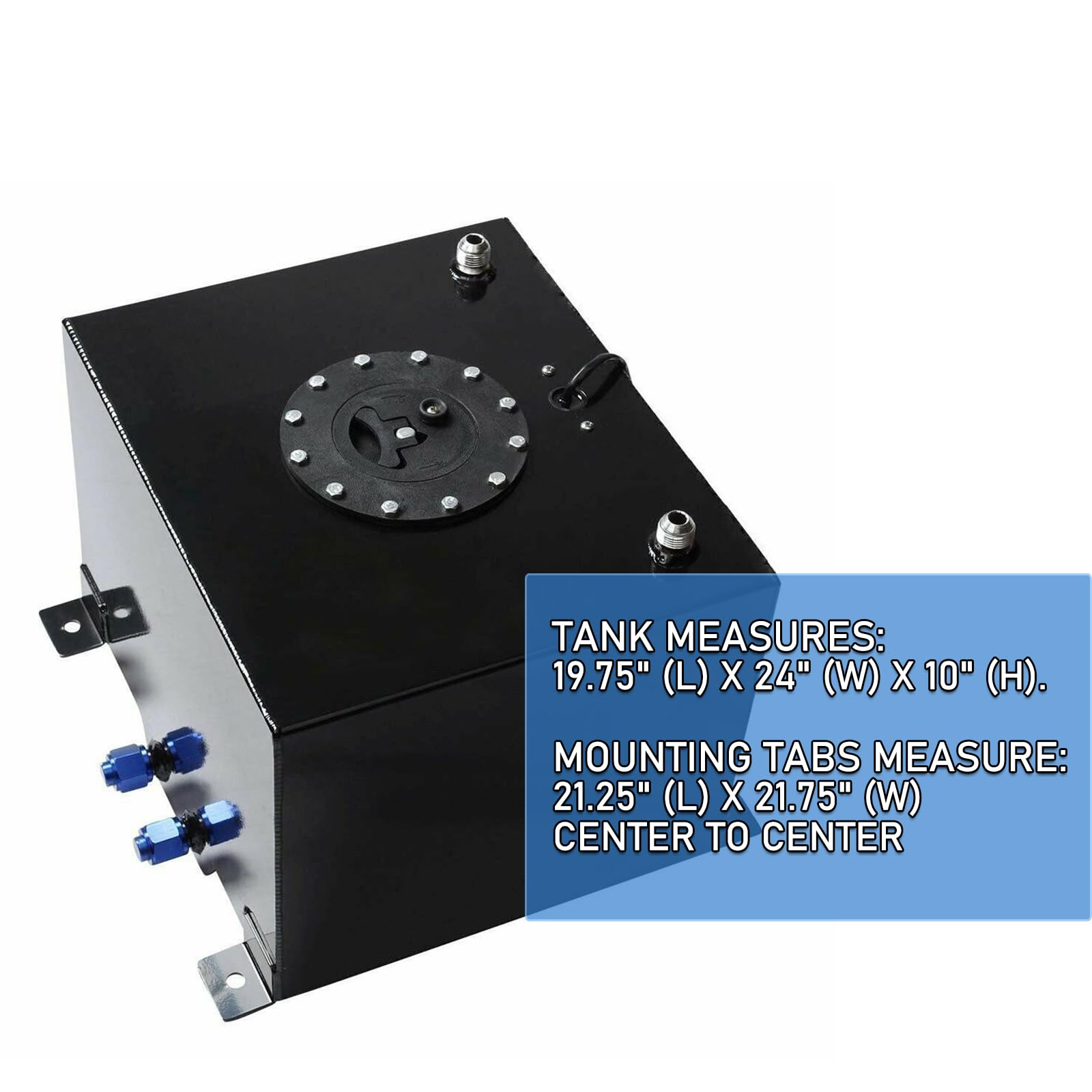 Snapklik.com : EASYBERG 20 Gallon Aluminum Fuel Cell Tank, 75L Black ...