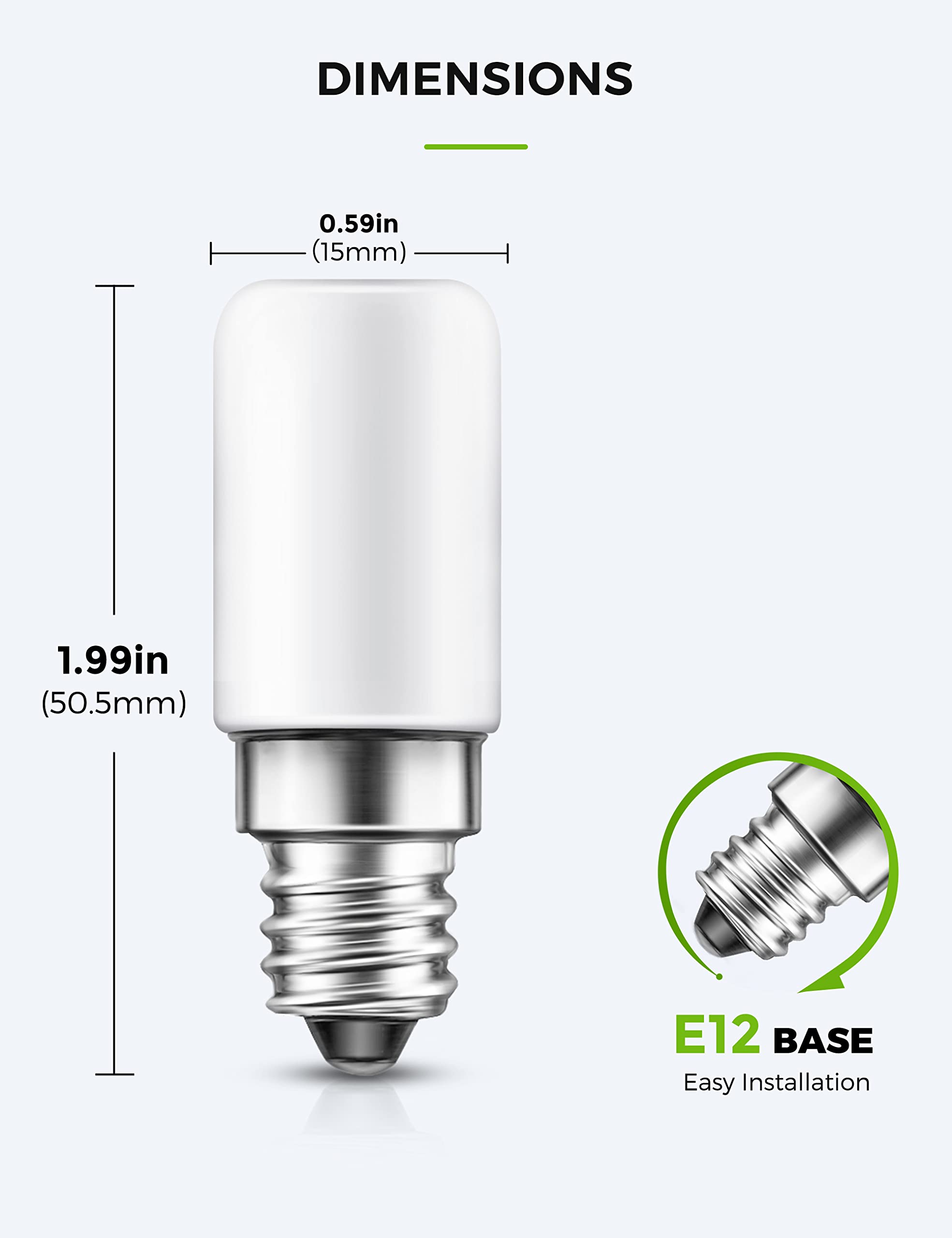 LOHAS C7 LED Bulb, 15 Watt Light Bulbs Equivalent(1.5W), S6 Mini LED ...