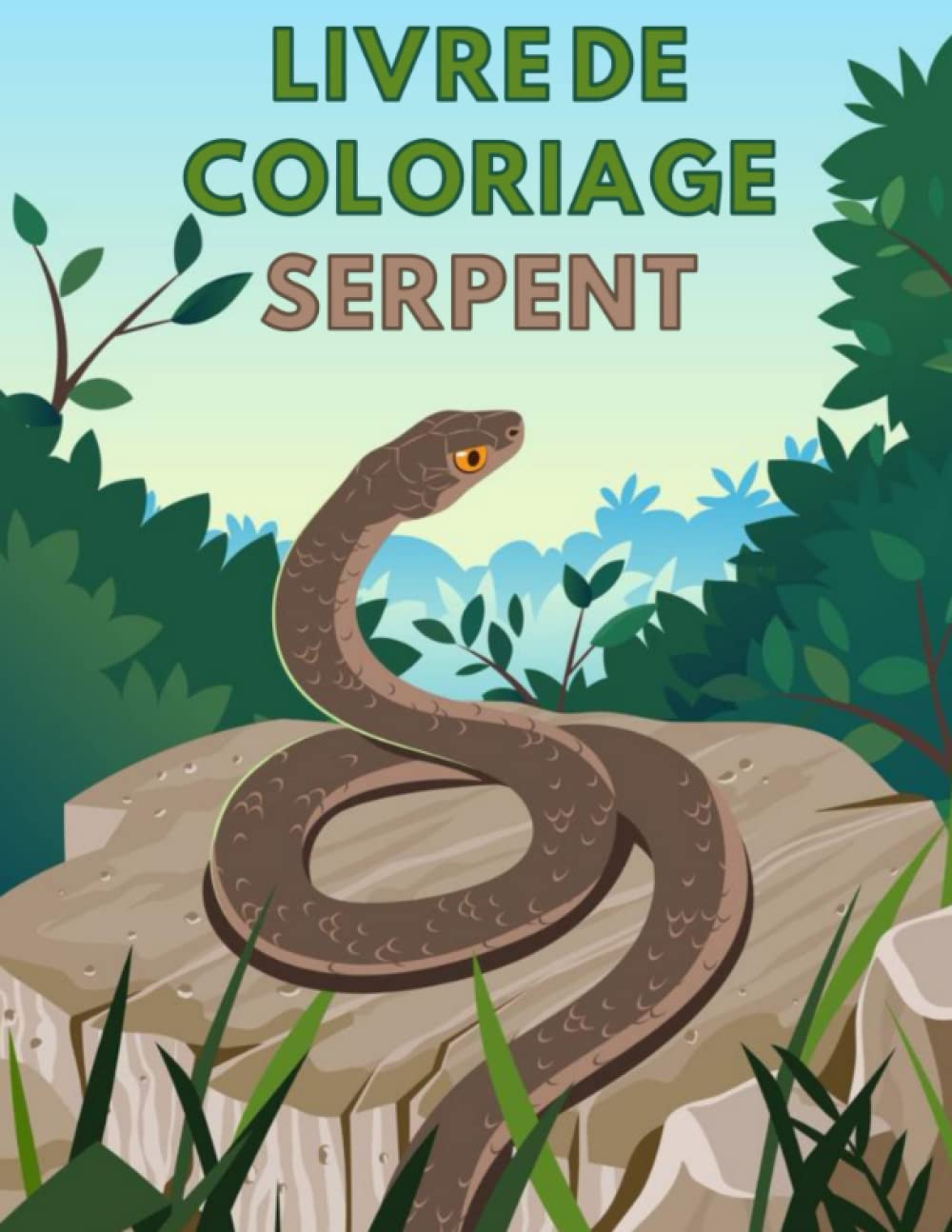 Livre de coloriage serpent: Cahier de coloriage pour enfants de 4 à 8 ...