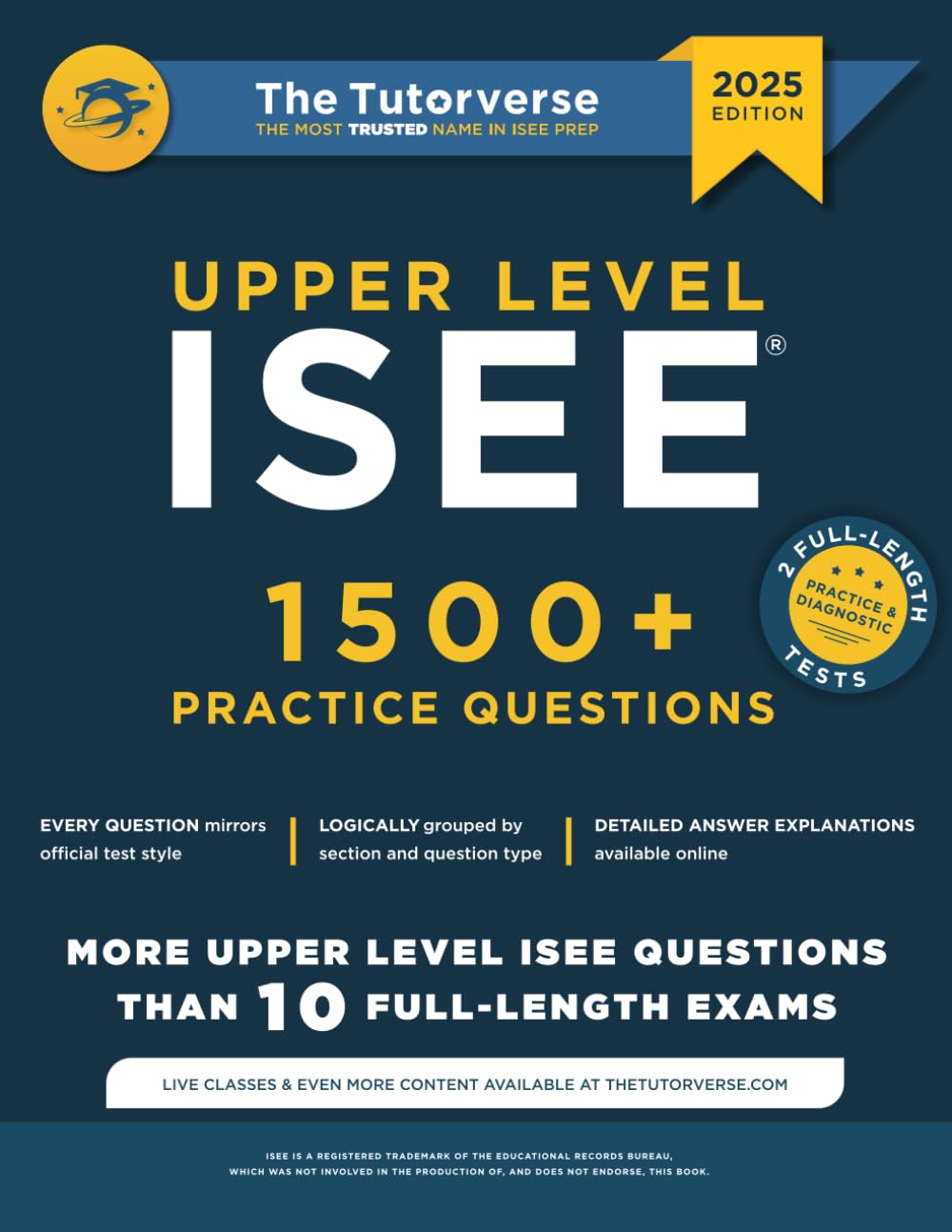 Upper Level ISEE: 1500+ Practice Questions: The Tutorverse ...