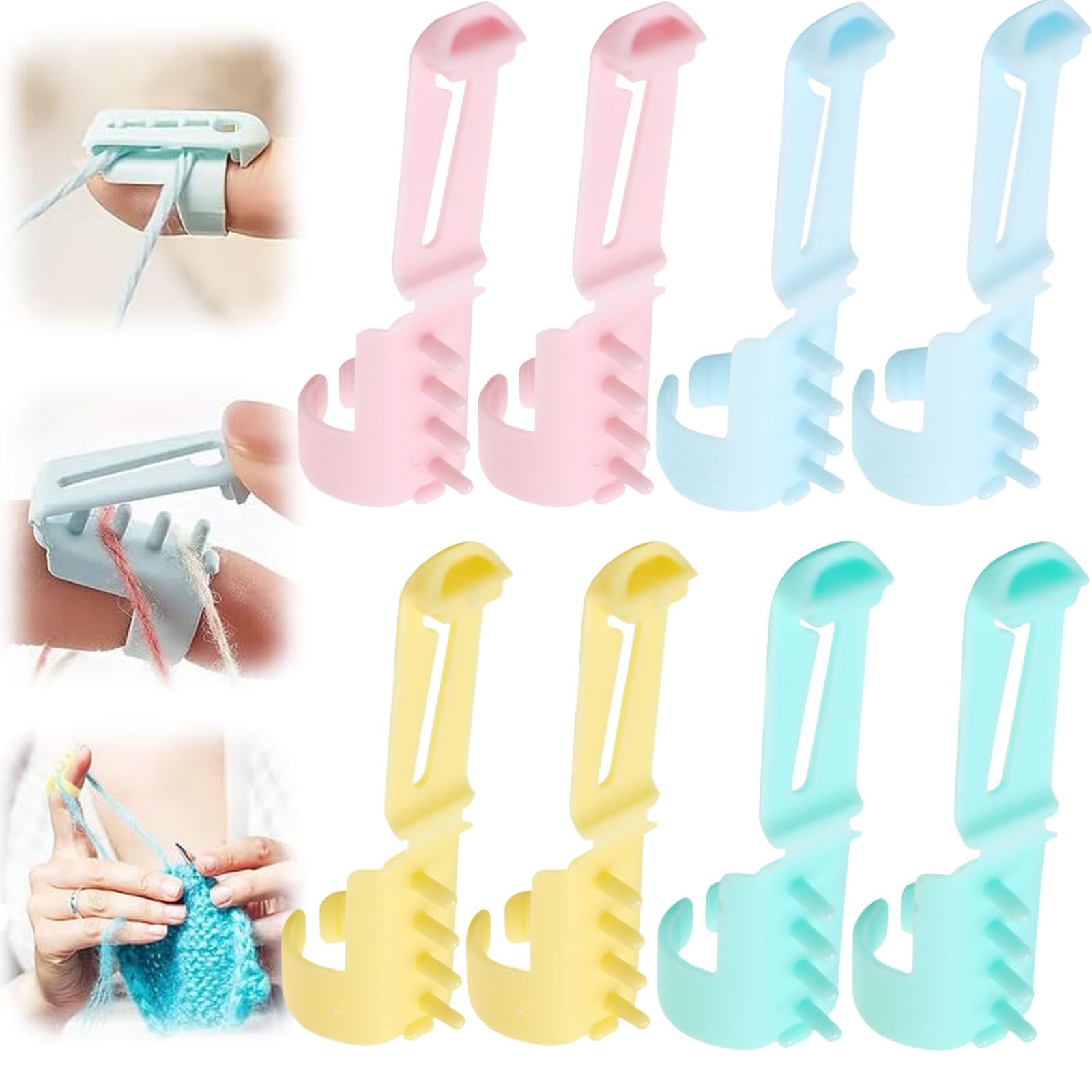 Amazon.com: Yarn Guide Ring Crocheting Knitting Tool, Finger Guides ...
