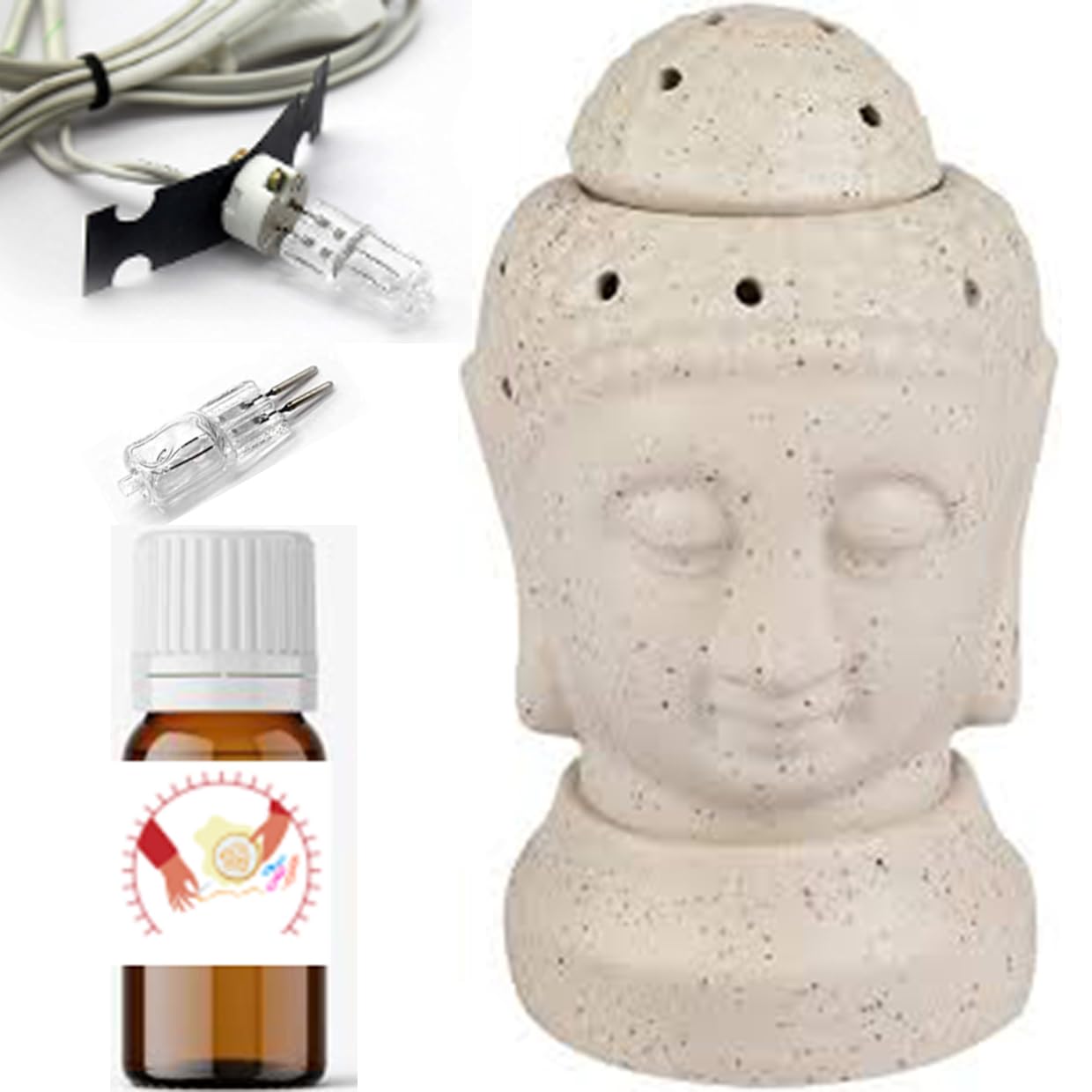 Kraftlik Handicrafts Ancient Buddha Statue Design Electric Ceramic ...