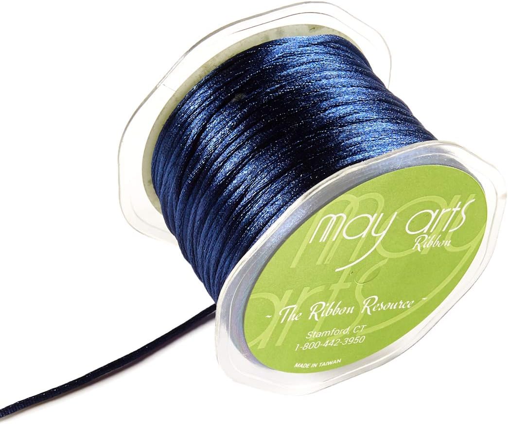 Amazon.com: 1/8" Satin String Rattail Cord, Navy (roll,100 yards)