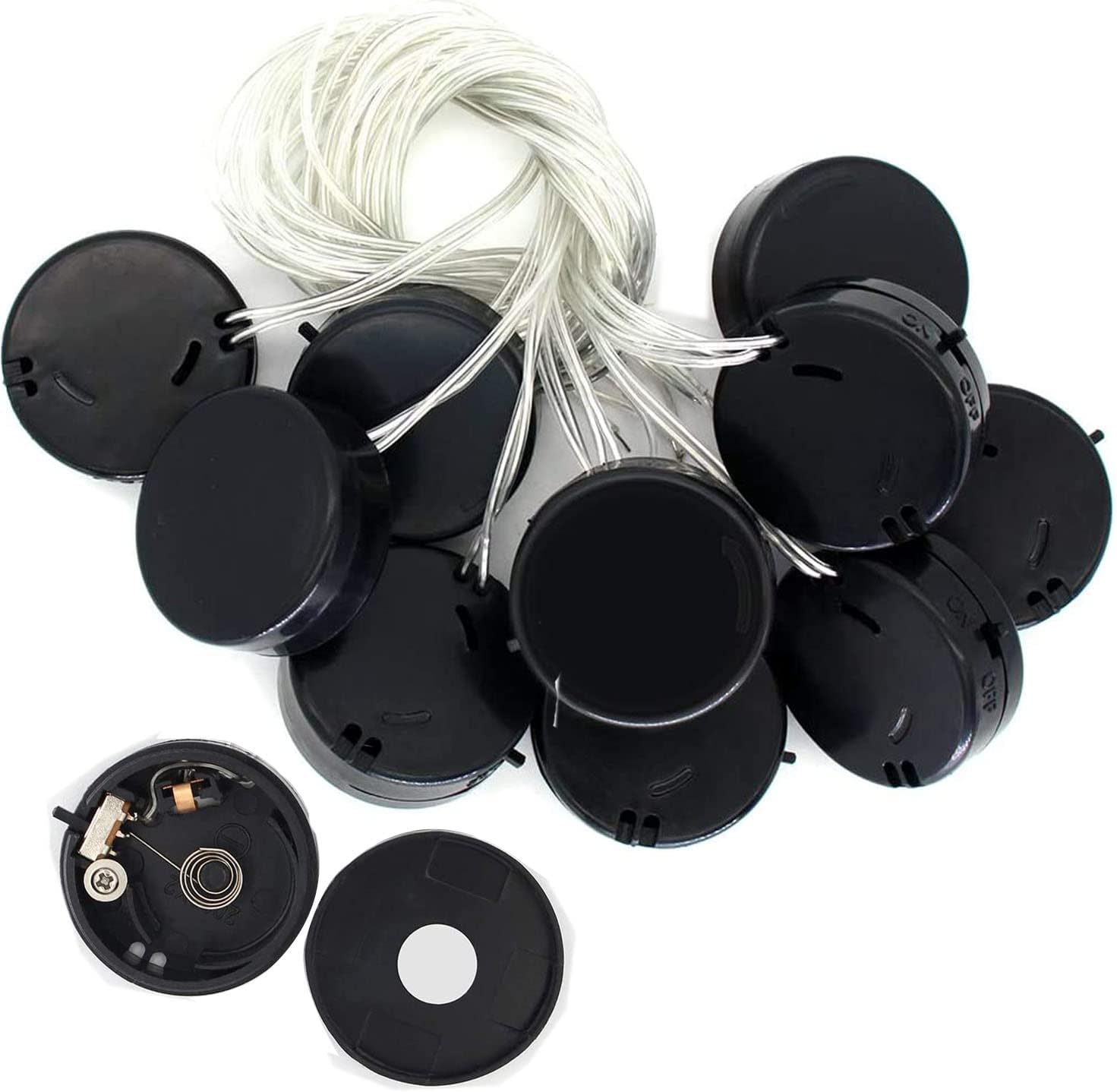 RUNCCI-YUN 10PCS CR2032 Battery Holder Plastic 2x3V Button Coin Cell ...